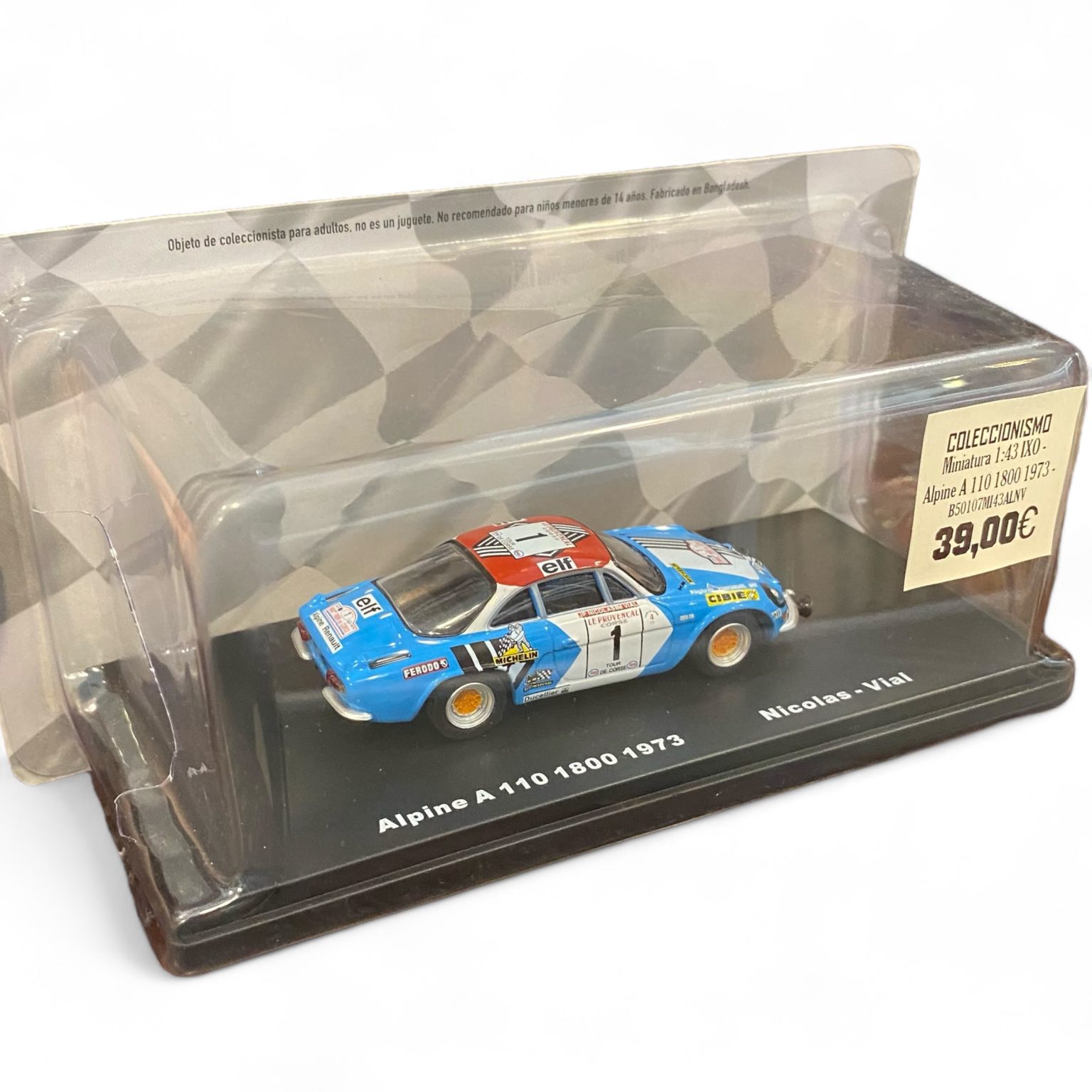 Miniatura 1:43 IXO – Alpine A 110 1800 1973 – Nicolas – Vial – Back2Life.pt