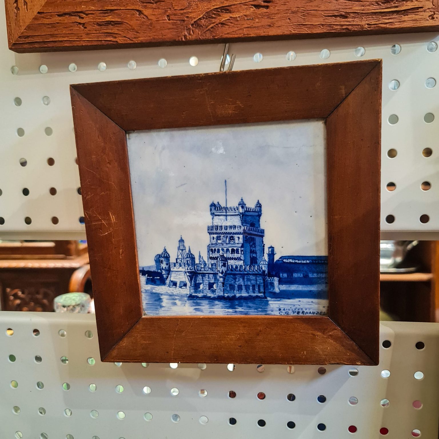 Painel Azulejo c/ Moldura – Torre de Belém (Viuva Silva Fernandes, Lisboa, séc. XX) – Back2Life.pt